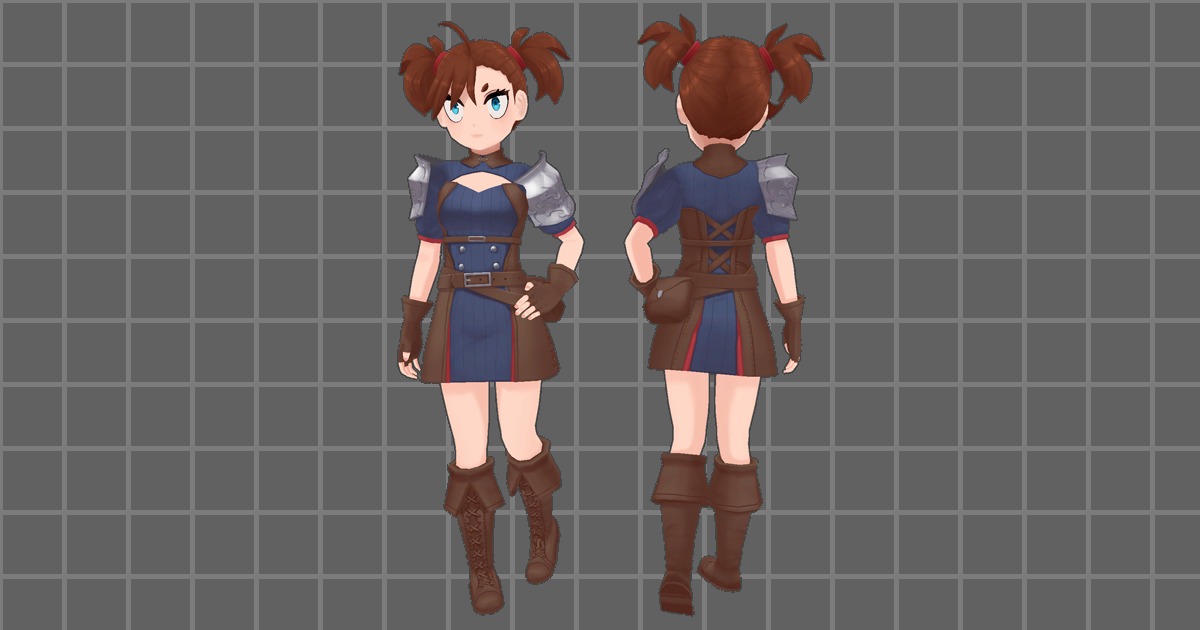 Sanpaku-Chan 3D Model | 3D Characters | Unity Asset Store