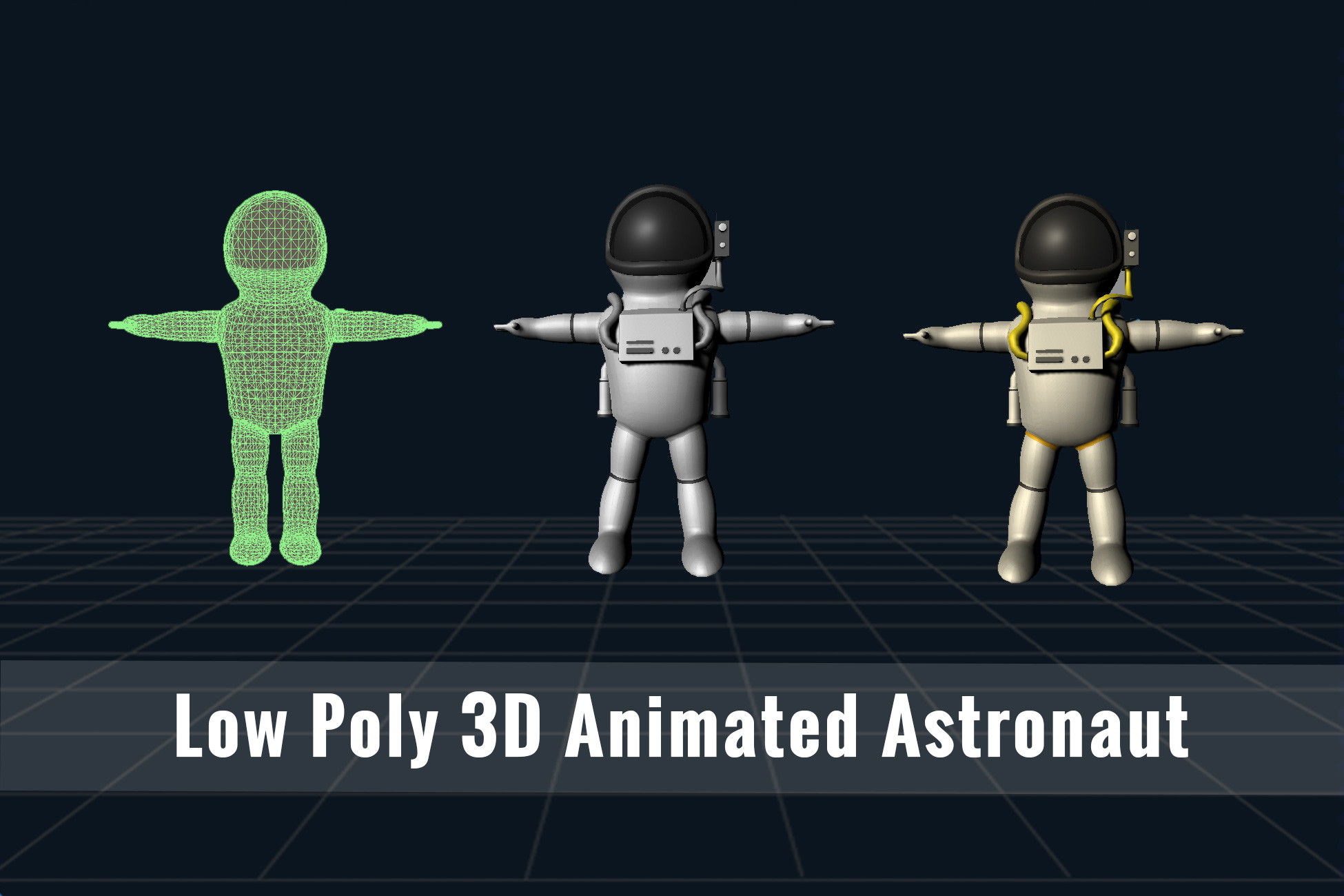 Low Poly 3D Animated Astronaut | 3D Characters | Unity Asset Store