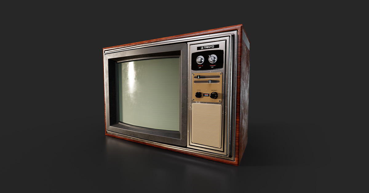 Vintage TV 3D Model Game Ready | 3D Props | Unity Asset Store