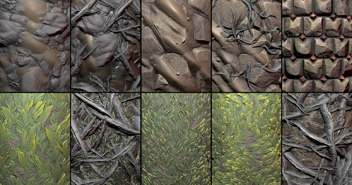 Another Stylized Material Collection 12 | 2D Textures & Materials ...