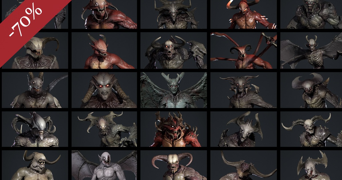 Hell Demon Legendary Pack | 3D Creatures | Unity Asset Store