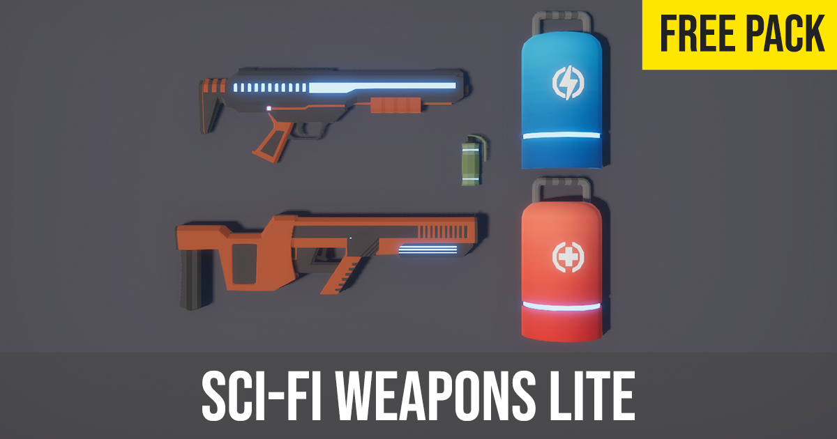 Low Poly Sci-Fi Weapons Lite | 3D Guns | Unity Asset Store