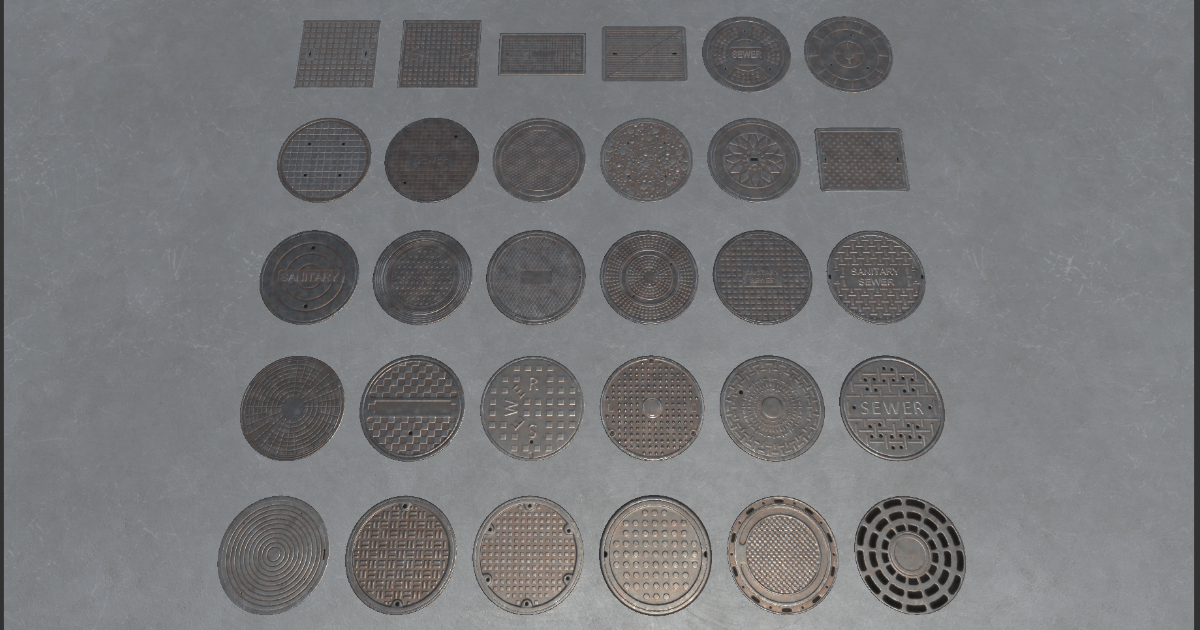 30 Sewer HQ Textures | 2D Textures & Materials | Unity Asset Store