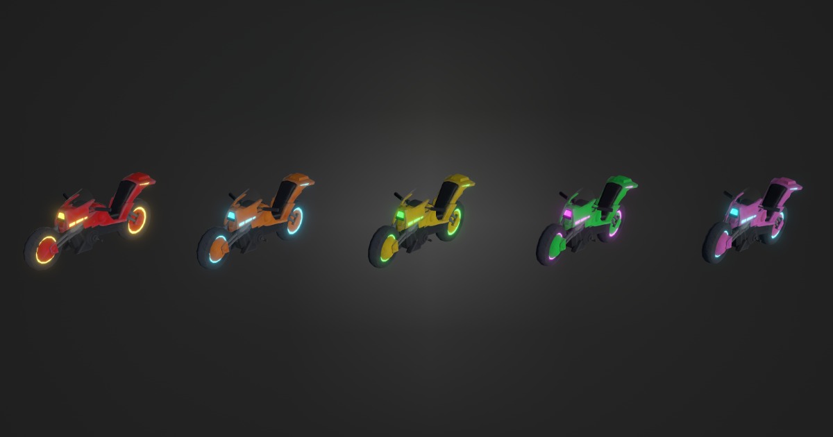 NeonBike Scrambler | 3D Land | Unity Asset Store