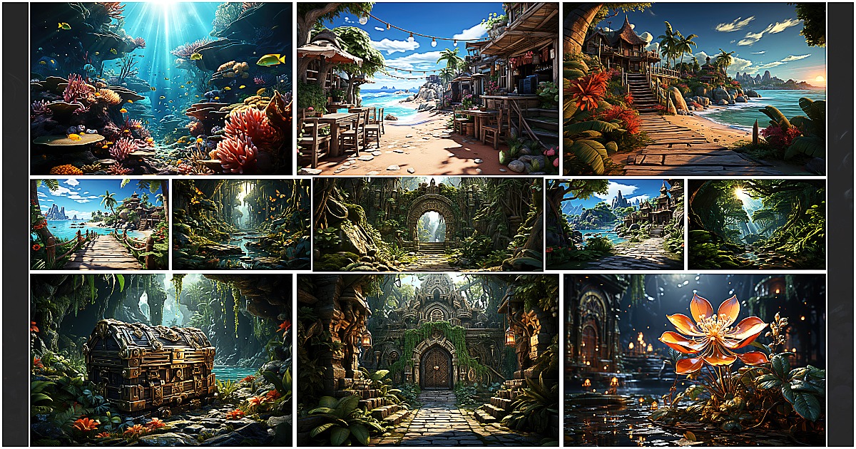 BACKGROUND - Stylized Tropical 1 | 2D Environments | Unity Asset Store