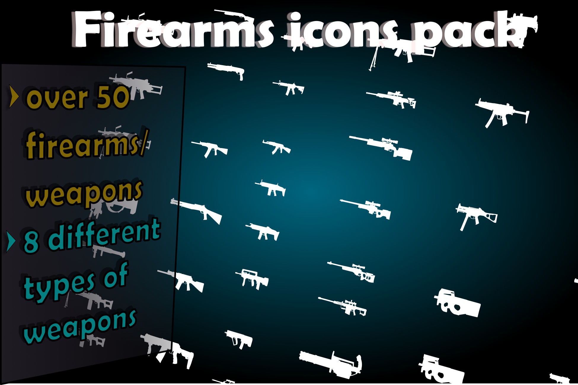 Weapons 2D Icons | 2D Icons | Unity Asset Store