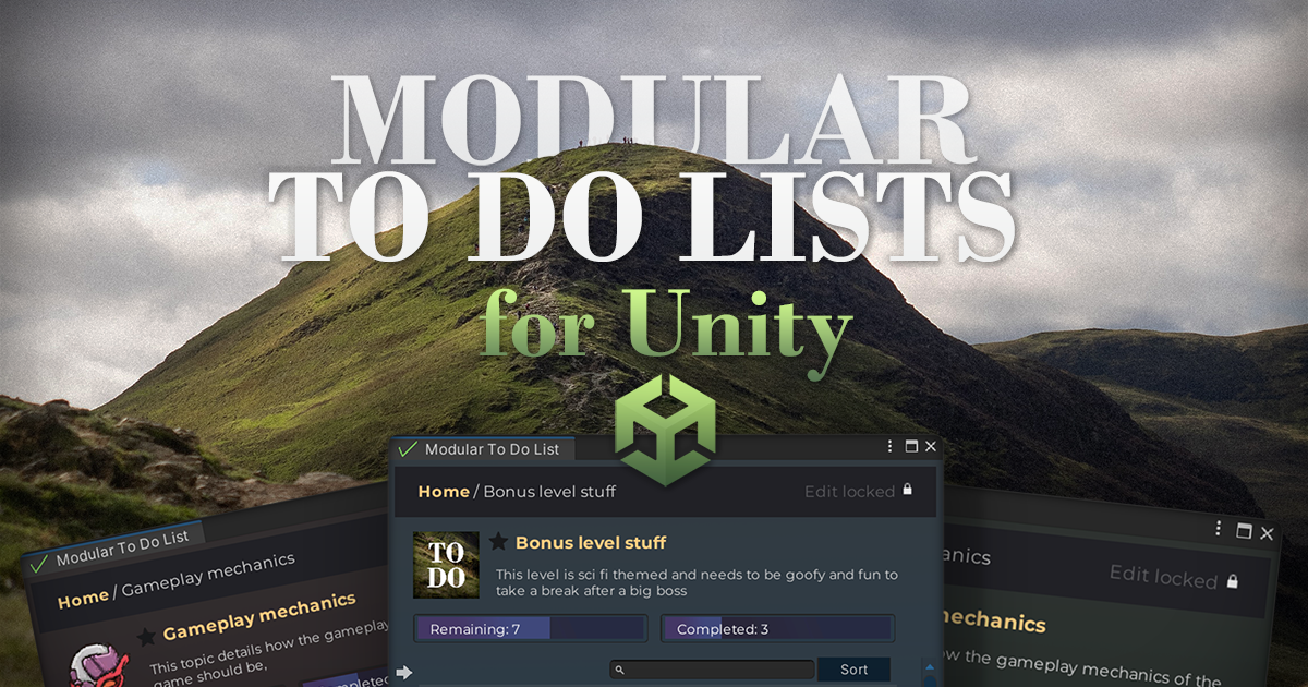 Modular To Do Lists Offline Project Management Tool Utilities Tools Unity Asset Store