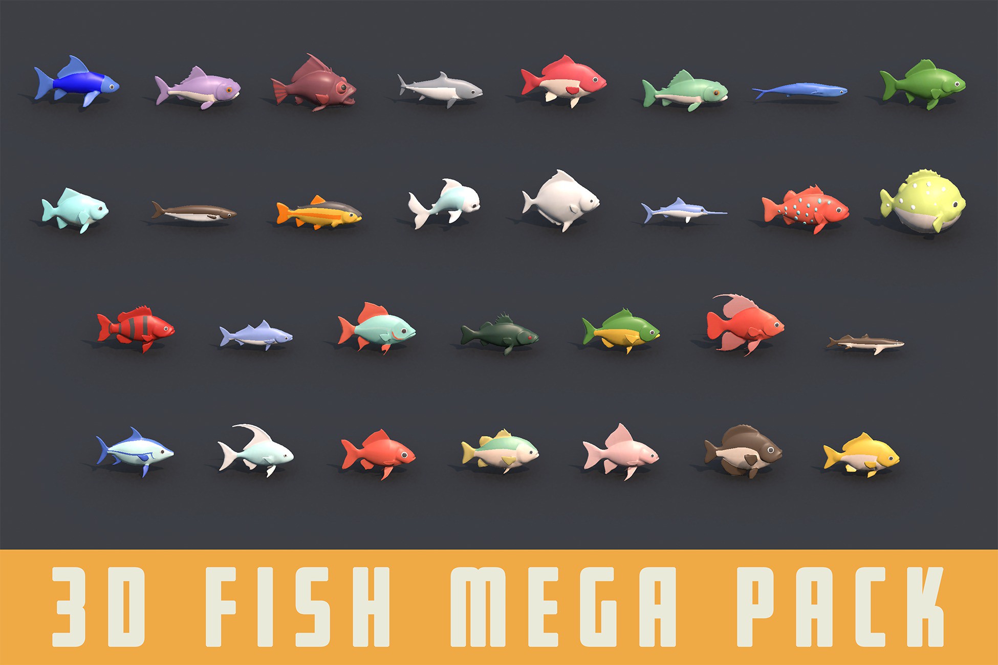 3D Fish Mega Pack | 3D Props | Unity Asset Store