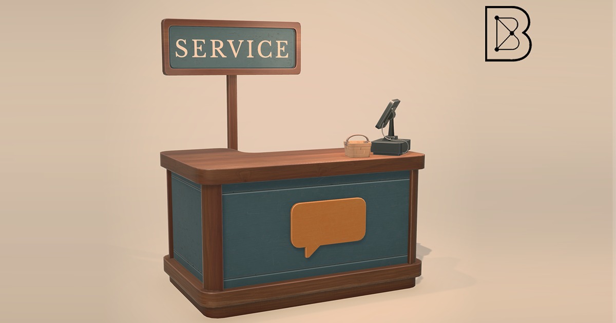 Stylized Service Counter | 3D 인테리어 | Unity Asset Store