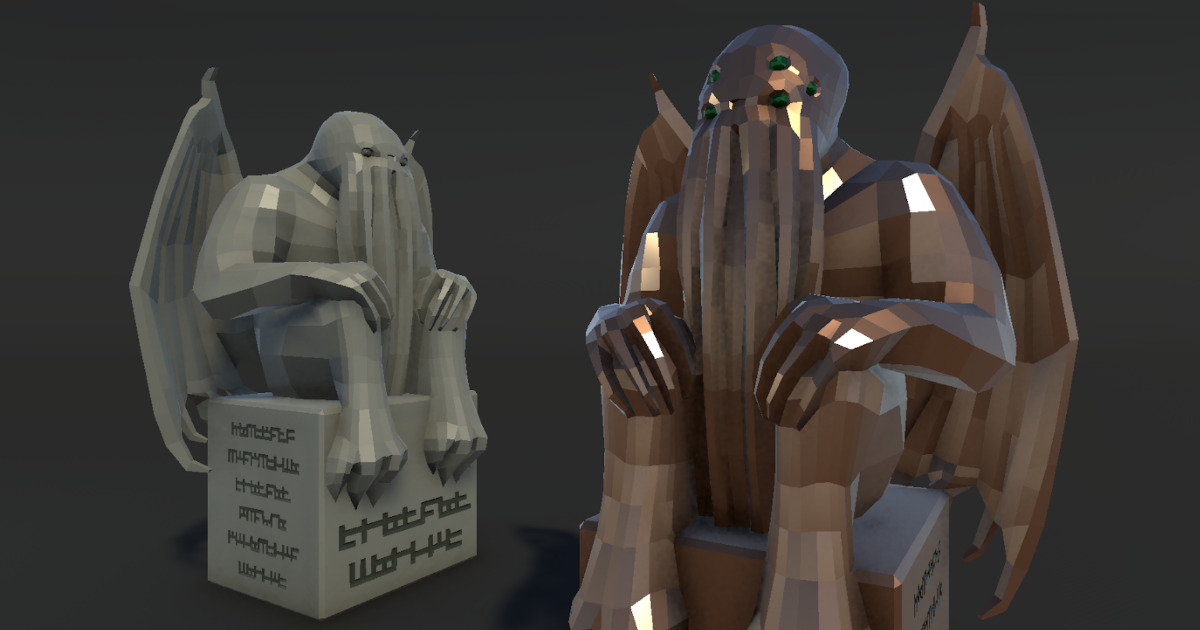 Cthulhu Idol - Poly | 3D Props | Unity Asset Store