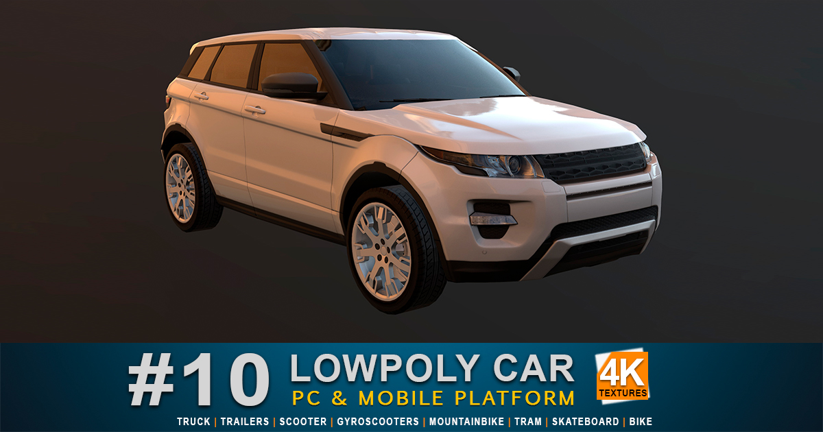Low Poly Car #10 | 3D Land | Unity Asset Store