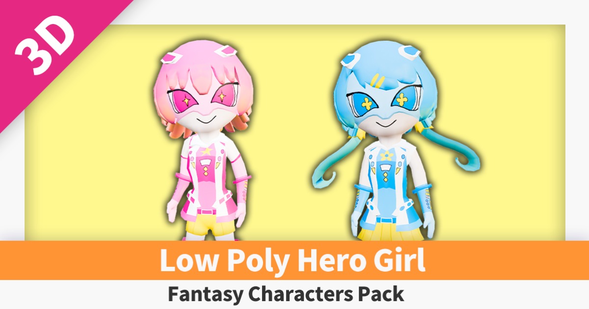 Low Poly Hero Girl - Fantasy Characters Pack | Characters | Unity Asset ...