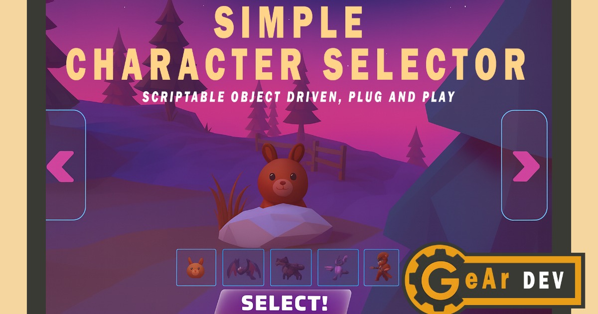 Character Select Kit - ScriptableObject driven, plug and play! | 시스템 | Unity Asset Store