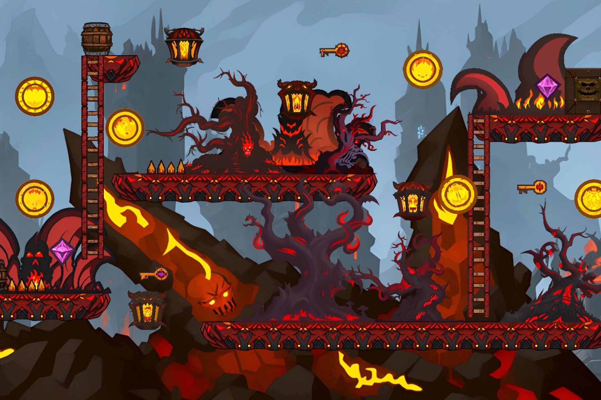 2D Inferno pack | Hell environment collection | Inferno mega bundle ...