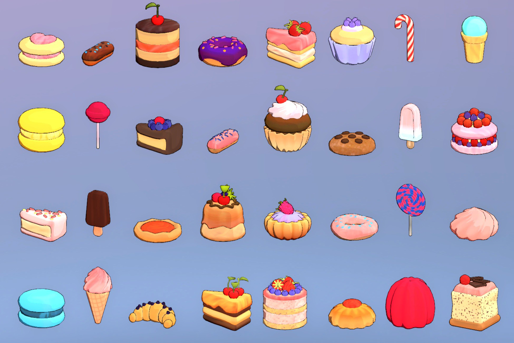 3D Prop Desserts | 3D Food | Unity Asset Store