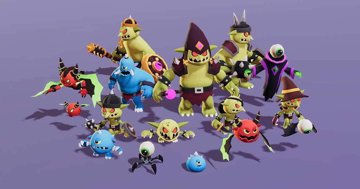 Monsters Ultimate Pack 08 Cute Series | 3D Creatures | Unity Asset Store