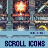 Scroll Icons - Collection 1 - 2D Pixel Magic and Spell Resources Bundle