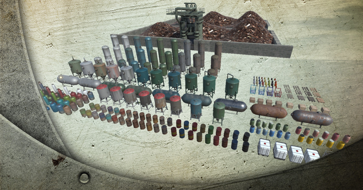 Industrial Props Collection HQ | 3D Industrial | Unity Asset Store