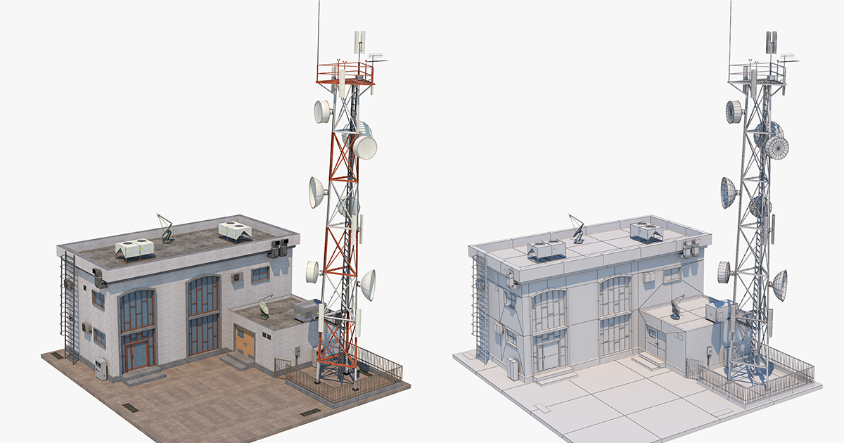 Radio Station - Communication Tower | 3D Environments | Unity Asset Store