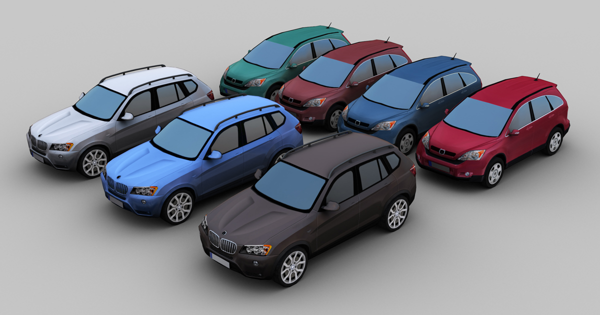 Lowpoly Car Pack1 | 3D Land | Unity Asset Store