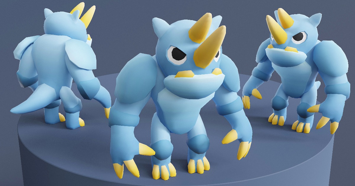 Cartoon Characters - Big Bluerock Warrior | 3D Creatures | Unity Asset ...