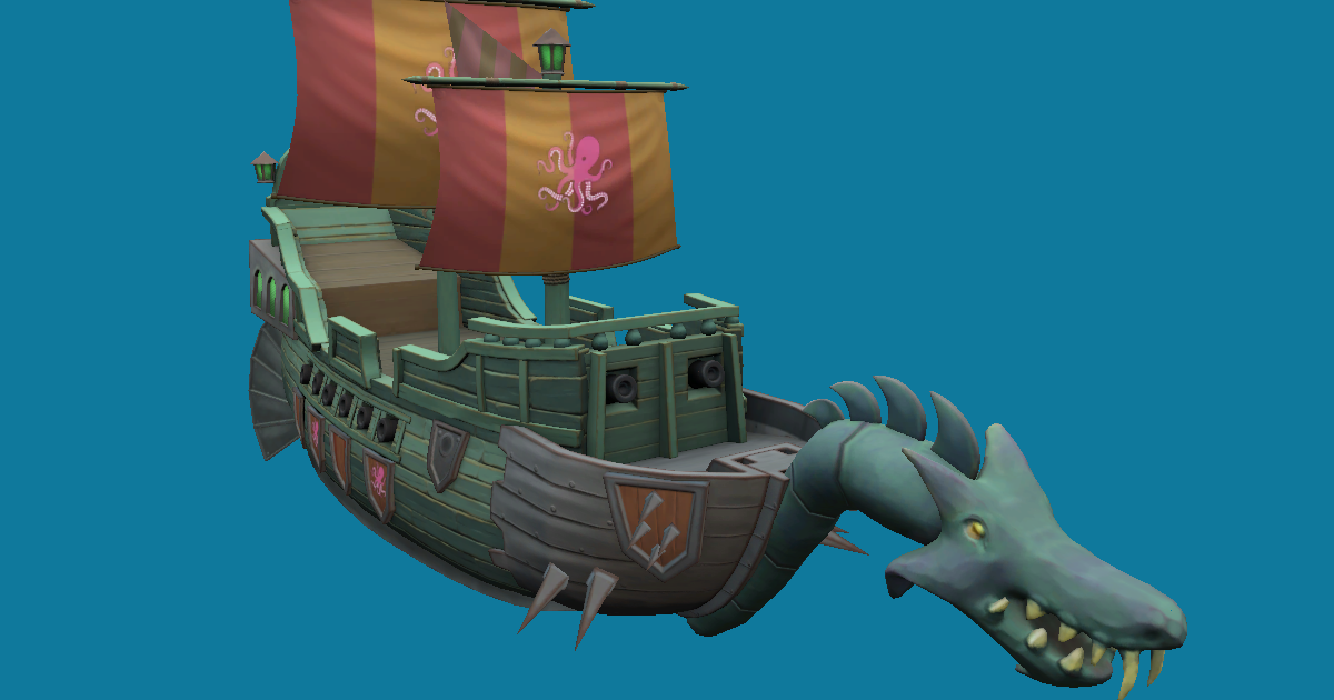 Dragon Ship Hand-Painted | 3D Sea | Unity Asset Store