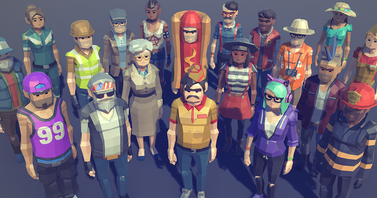POLYGON - City Characters Pack - Art by Synty | Characters | Unity ...