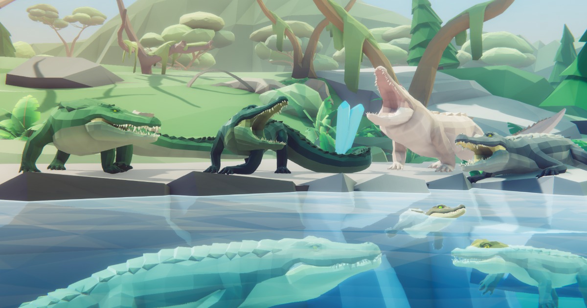 Poly Art: Crocodile | Characters | Unity Asset Store