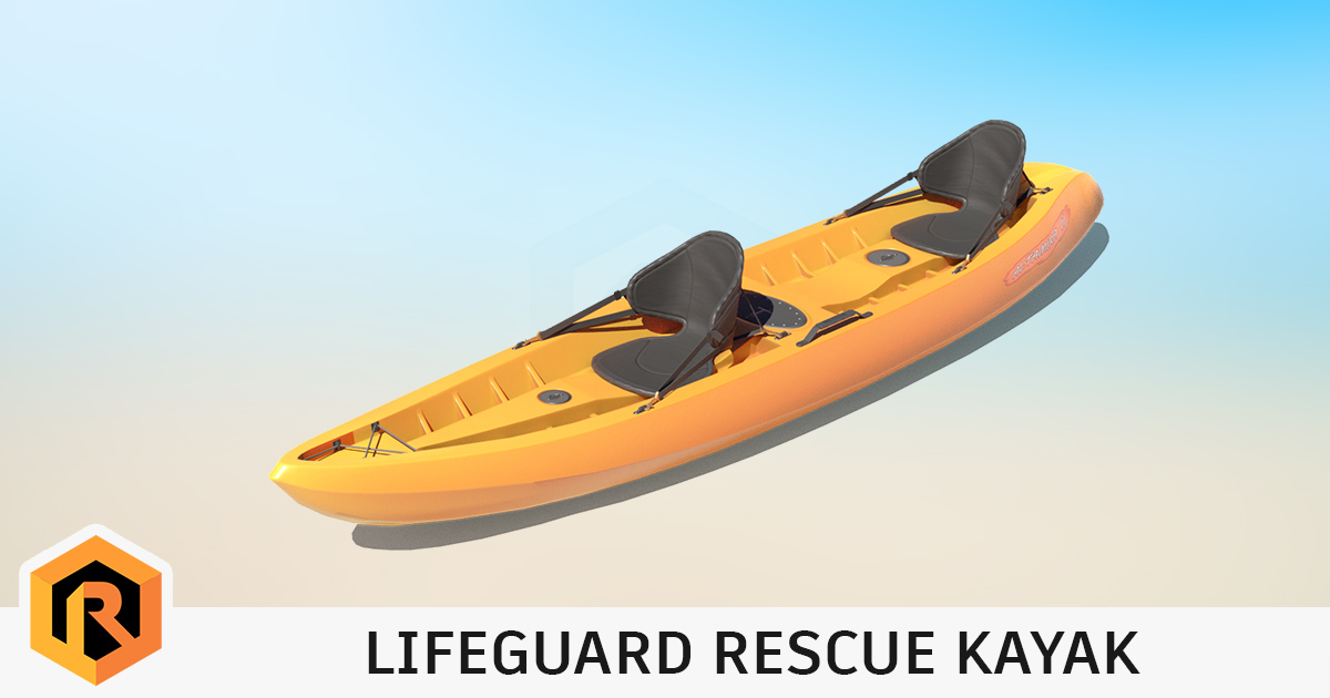 Lifeguard Rescue Kayak | 3D Props | Unity Asset Store