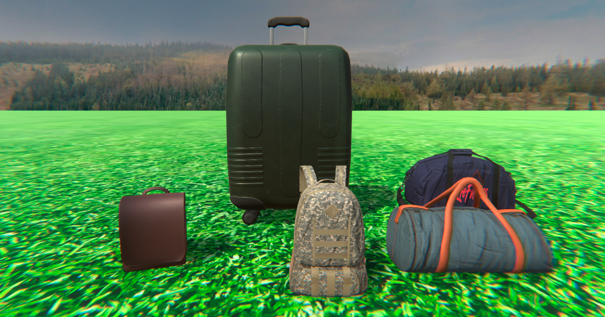 Sport bags and backpack - interior props | 3D Interior | Unity Asset Store