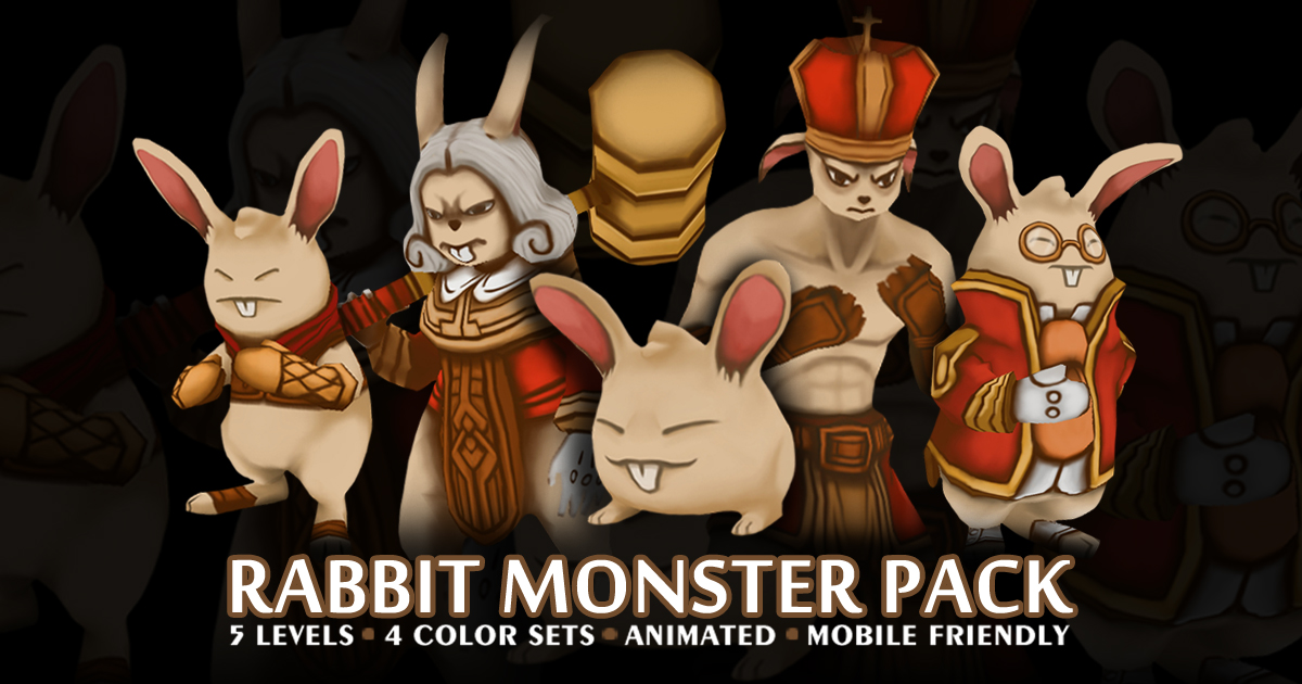 Rabbit Monster Pack | 3D Creatures | Unity Asset Store