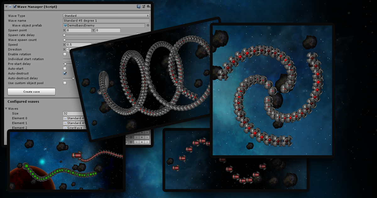 2D Enemy Wave Patterns | Systems | Unity Asset Store