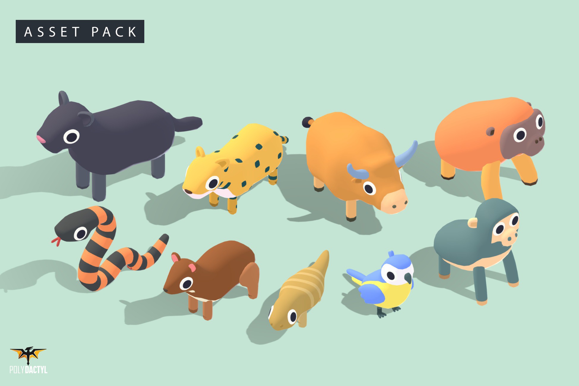 Quirky Series - Jungle Animals Vol.2 | 3D Animals | Unity Asset Store