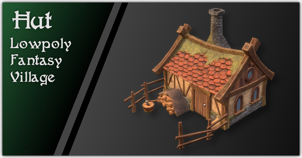 Hut - Lowpoly Fantasy Village | 3D Fantasy | Unity Asset Store