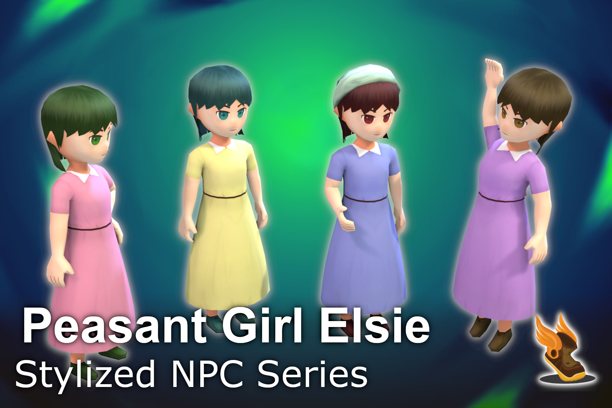Stylized NPC - Peasant Girl Elsie | Characters | Unity Asset Store