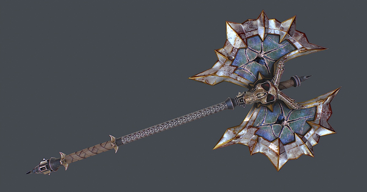 Fantasy axe 2 3d model | 3D Weapons | Unity Asset Store