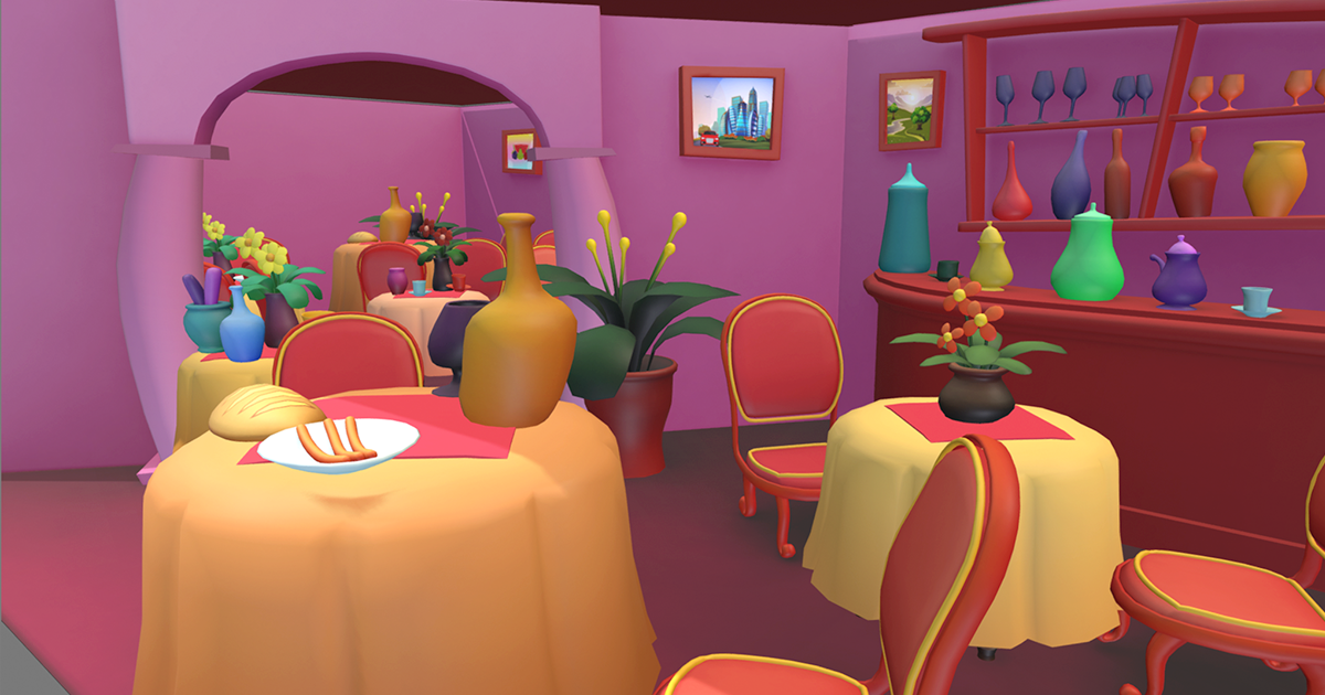 Cartoon Restauran | 3D Furniture | Unity Asset Store