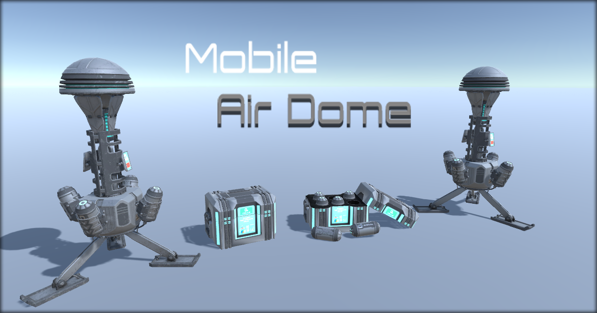 Mobile Air Dome | 3D Sci-Fi | Unity Asset Store