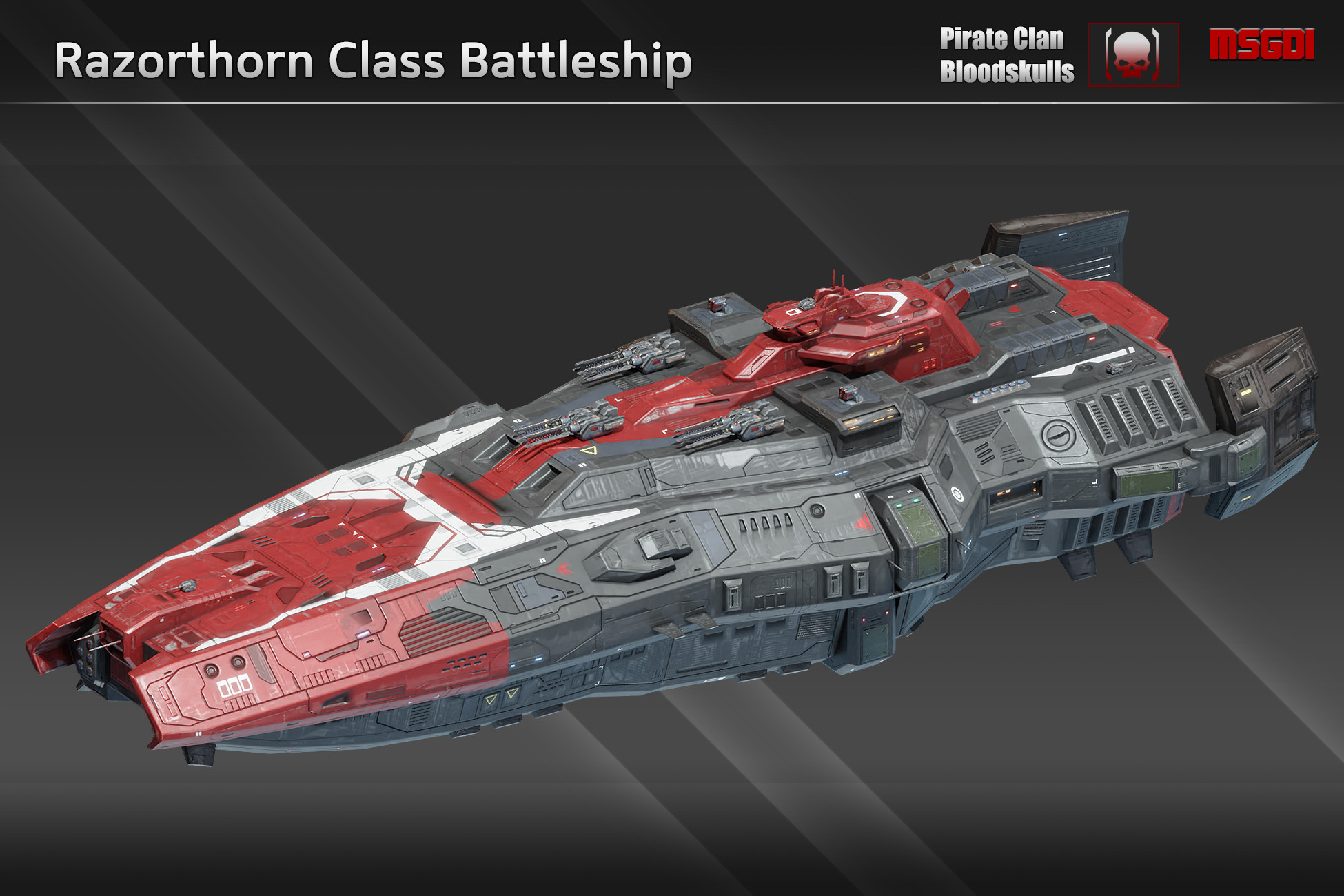 Spaceship Razorthorn Battleship | 3D Space | Unity Asset Store