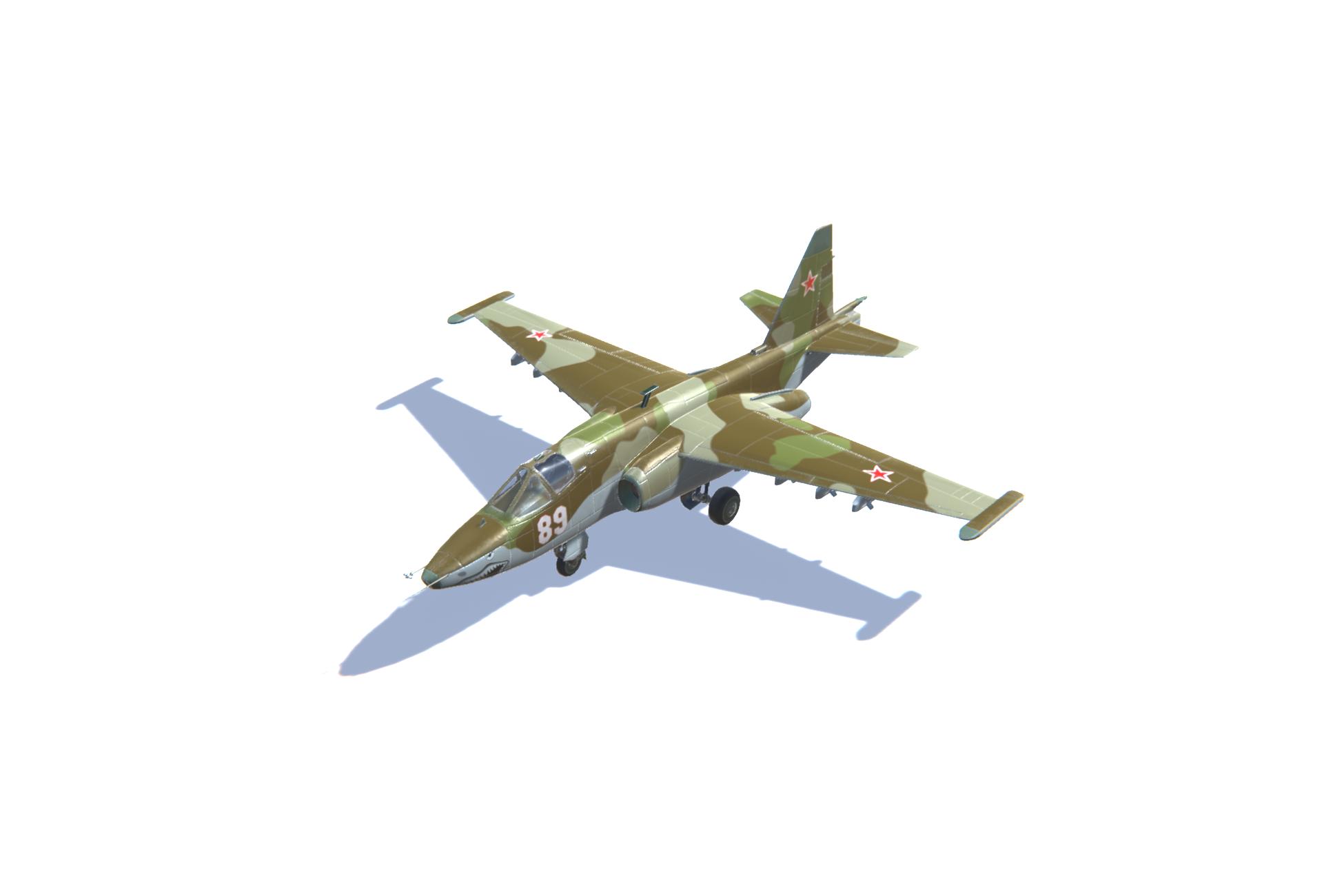 SU-25 Frogfoot Jet Fighter Aircraft | 3D 항공 | Unity Asset Store