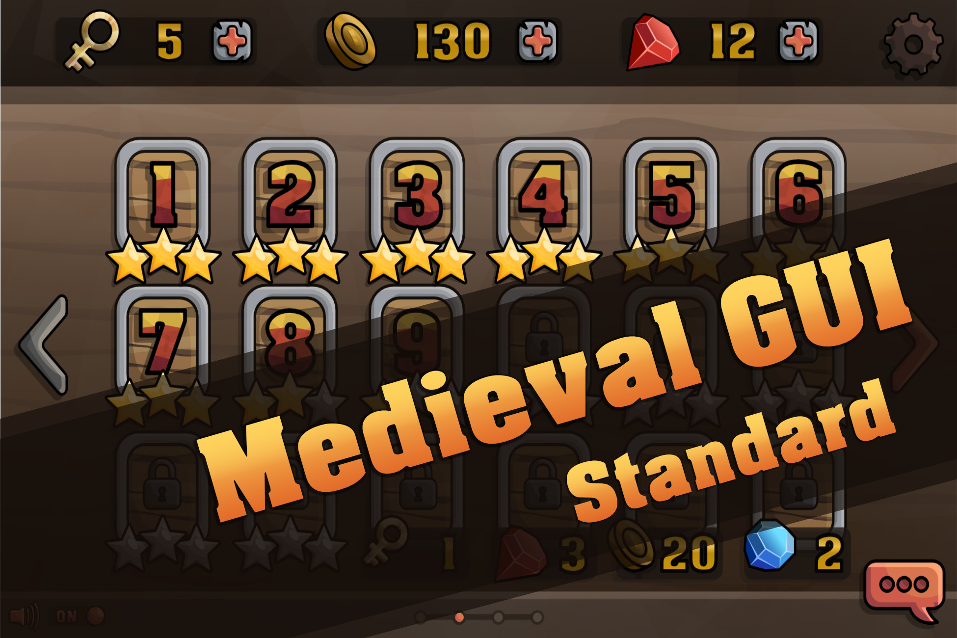 Medieval GUI Standard Pack | 2D GUI | Unity Asset Store