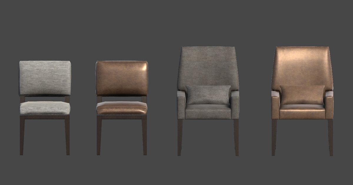 Two dinding chairs | 3D Interior | Unity Asset Store