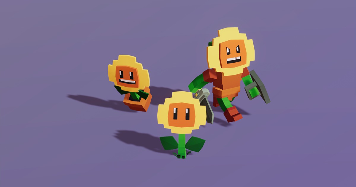Flower Pot Knight Evolution Pack Toon Series | 3D Creatures | Unity Asset Store
