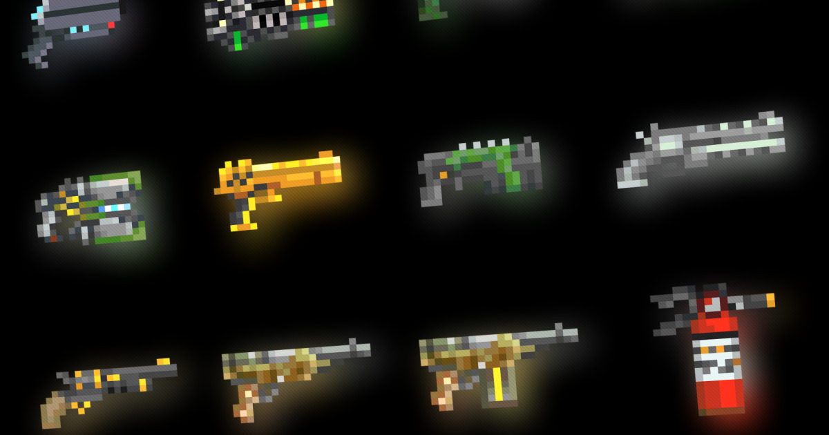 OMA Pixel - Sidearm Weapons | 2D | Unity Asset Store