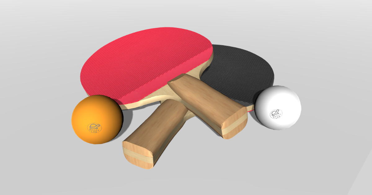 Classic Ping-Pong Racket | 3D Props | Unity Asset Store