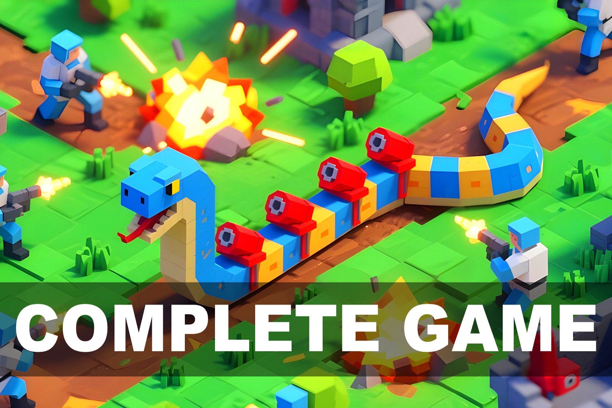 Snake Army Defense – Complete Mobile Game Template by Clawbear Games