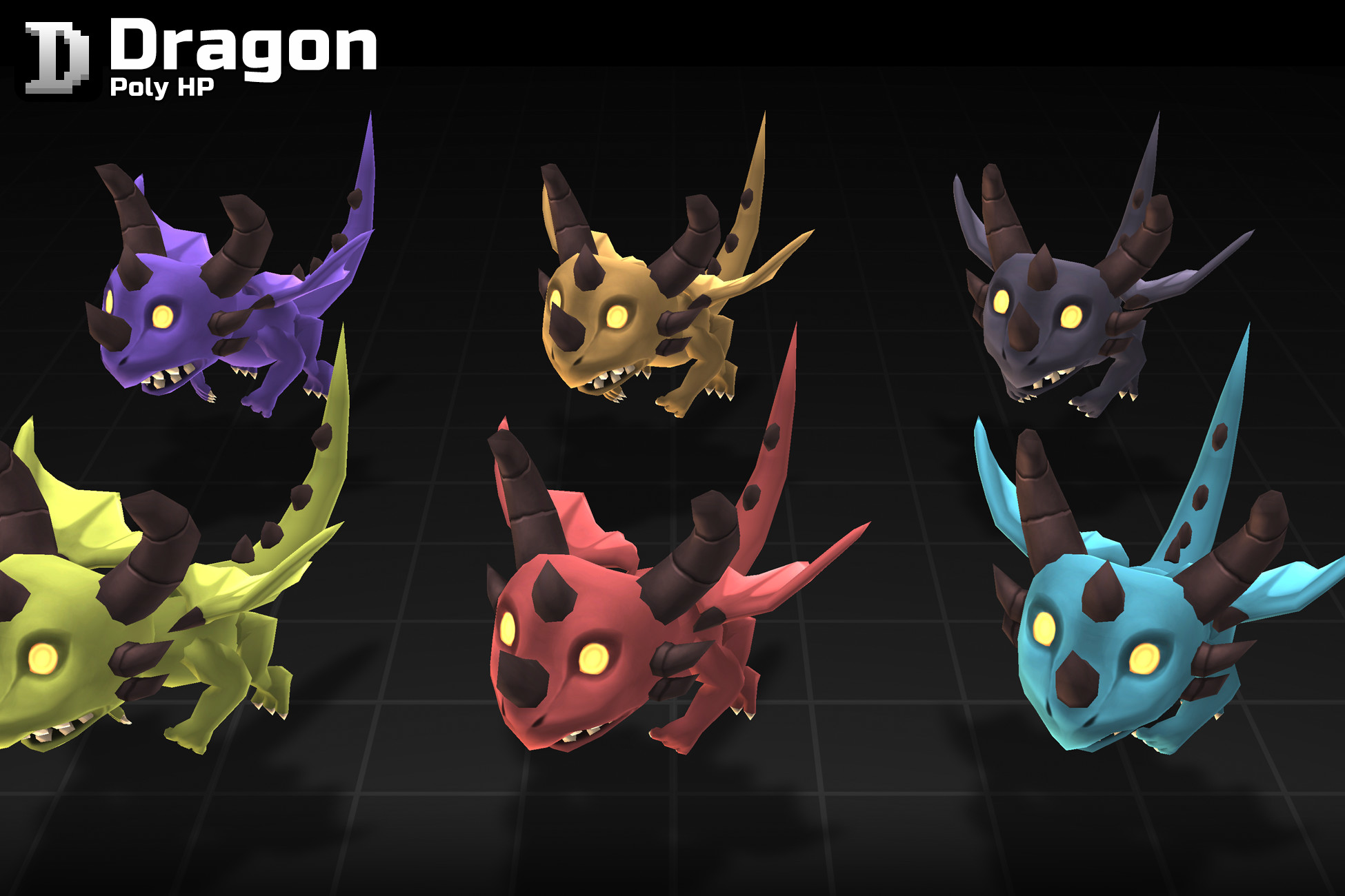 Poly HP - Dragon | 3D Creatures | Unity Asset Store
