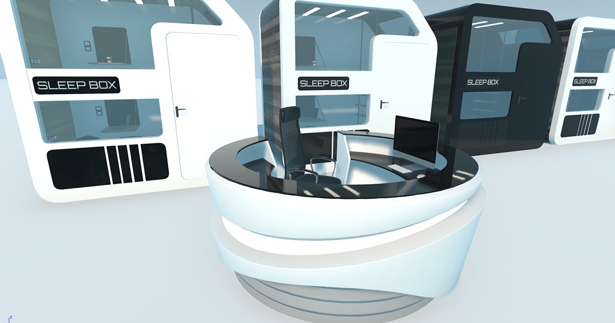Sleep Boxes and Reception | 3D Props | Unity Asset Store