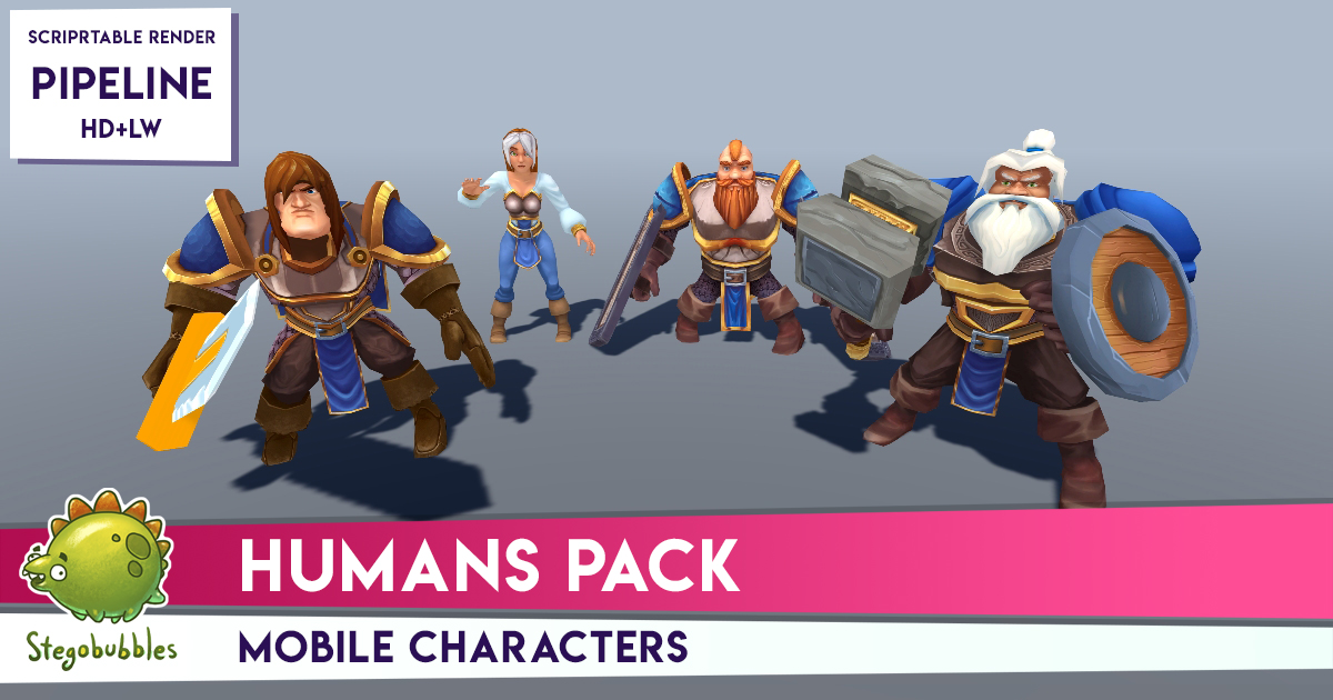 Humans Pack - Mobile characters | Characters | Unity Asset Store