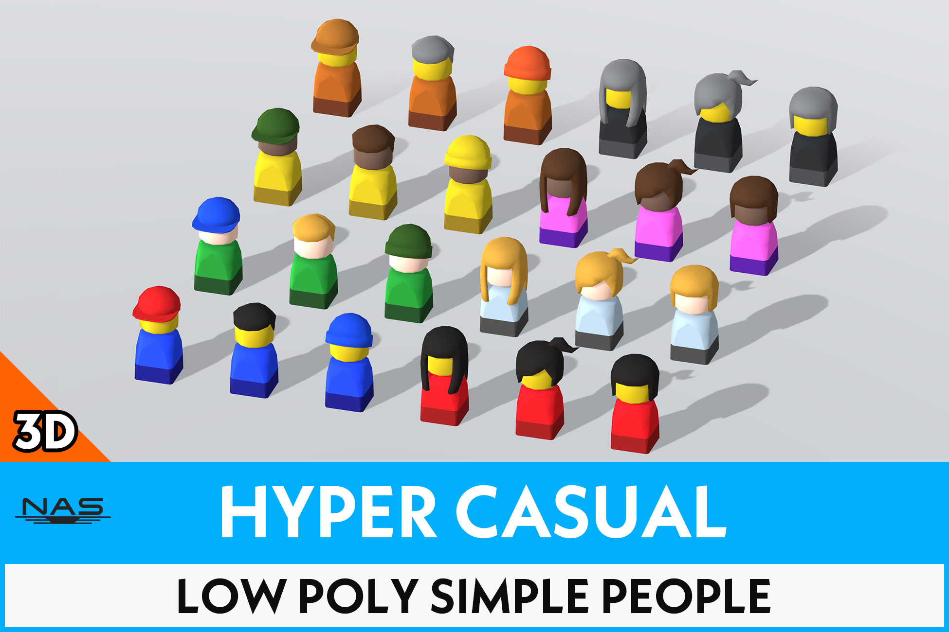 HYPER CASUAL LOW POLY SIMPLE PEOPLE | 3D Characters | Unity Asset Store